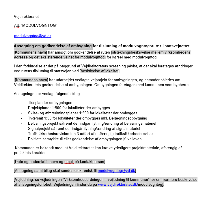 Ansøgning om godkendelse af ombygning Ansøgning om godkendelse af ombygning