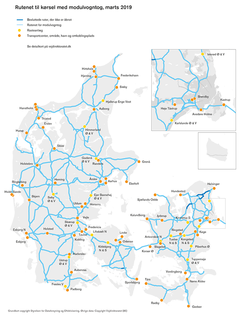 Standardtegninger modulvogntog